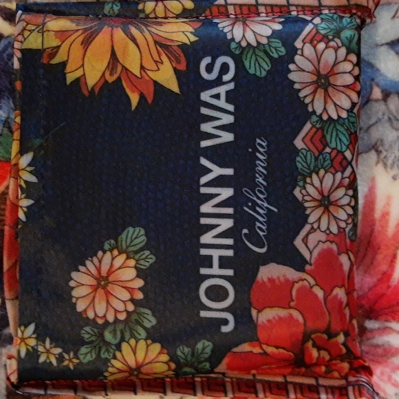 Johnny Was | Bags | Johnny Was Navy Floral Print Reusable Foldable ...
